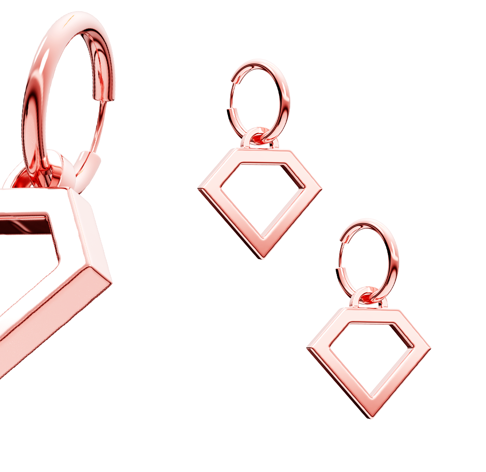 0800 Don Rouch Soul Rose Gold Earrings - 0800 Don Rouch