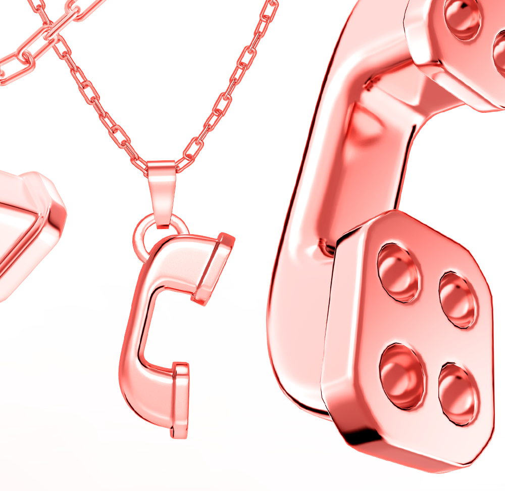 Chain 0800 God's Phone Rose Gold - 0800 Don Rouch