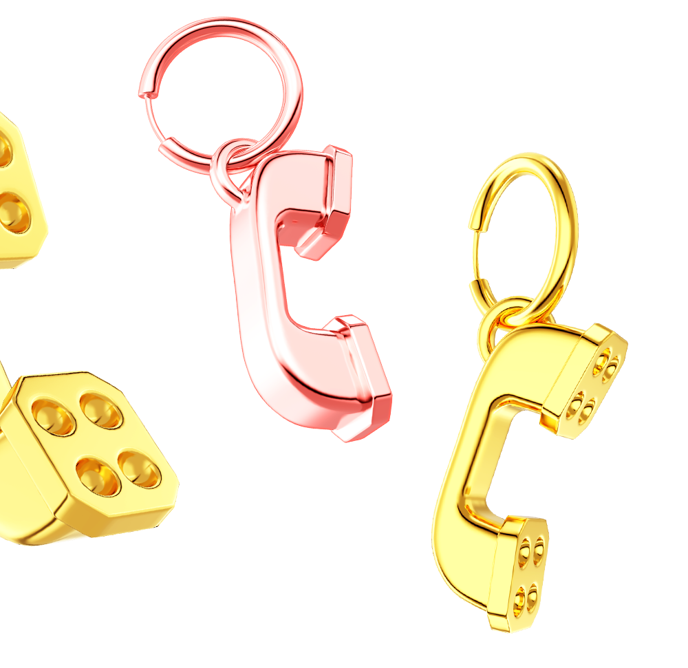 Plated Earrings 0800 God's Phone - 0800 Don Rouch