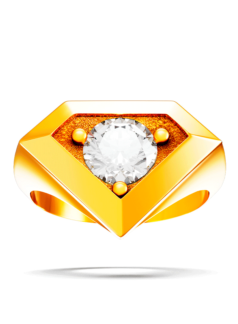 0800 Don Rouch Plated Solitaire Ring - 0800 Don Rouch